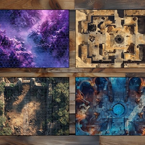 Dungeons and Dragons Battlemaps & Backgrounds Bundle | Digital RPG maps ...