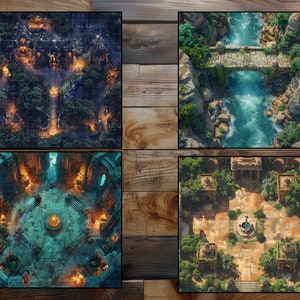 Dungeons and Dragons Battlemaps & Backgrounds Bundle | Digital RPG maps ...