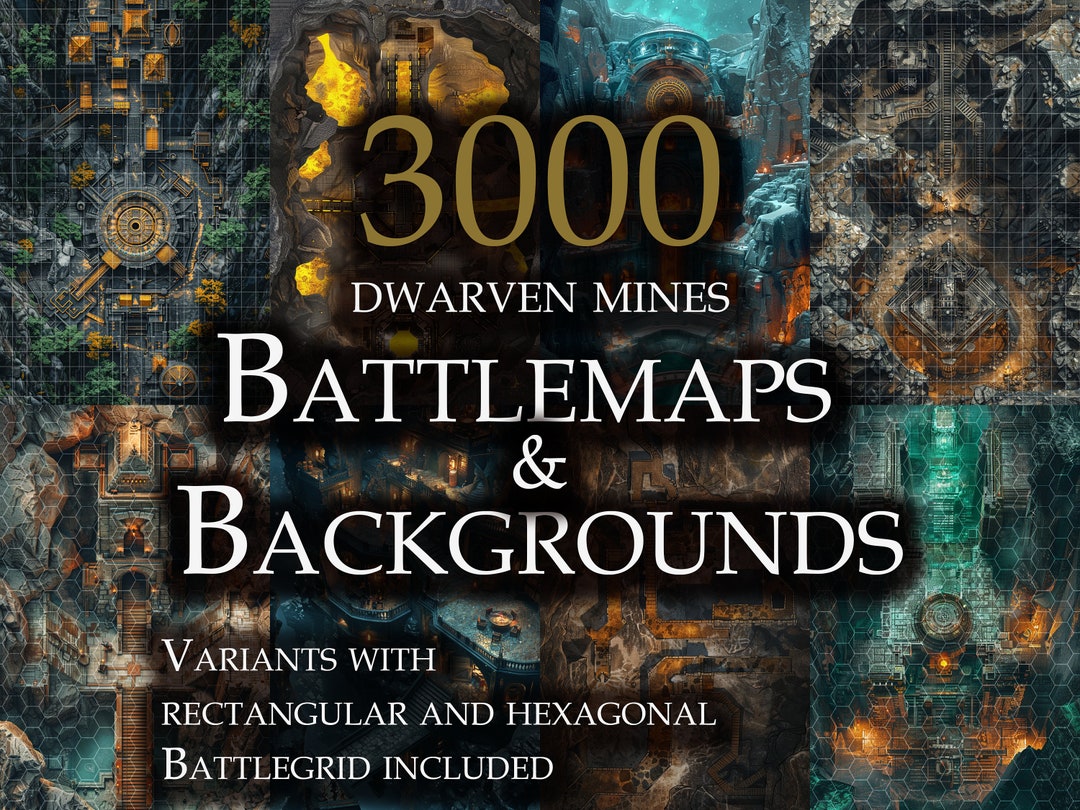 Dungeons and Dragons Battlemaps & Backgrounds in Dwarven Mines Theme ...