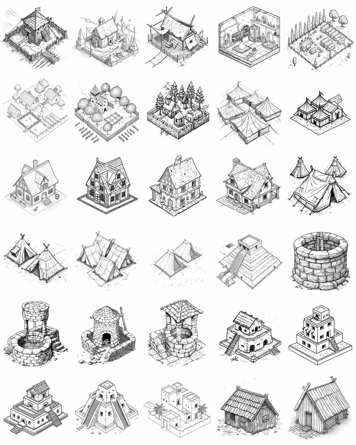 Brushes for Fantasy Map Making - 400 Pcs. Location Brushes. Perfect for ...