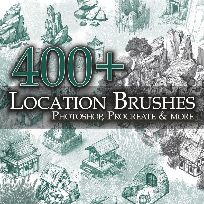 Brushes for Fantasy Map Making 400 Pcs. Location Brushes. Perfect for ...