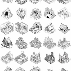Brushes for Fantasy Map Making - 400 Pcs. Location Brushes. Perfect for ...