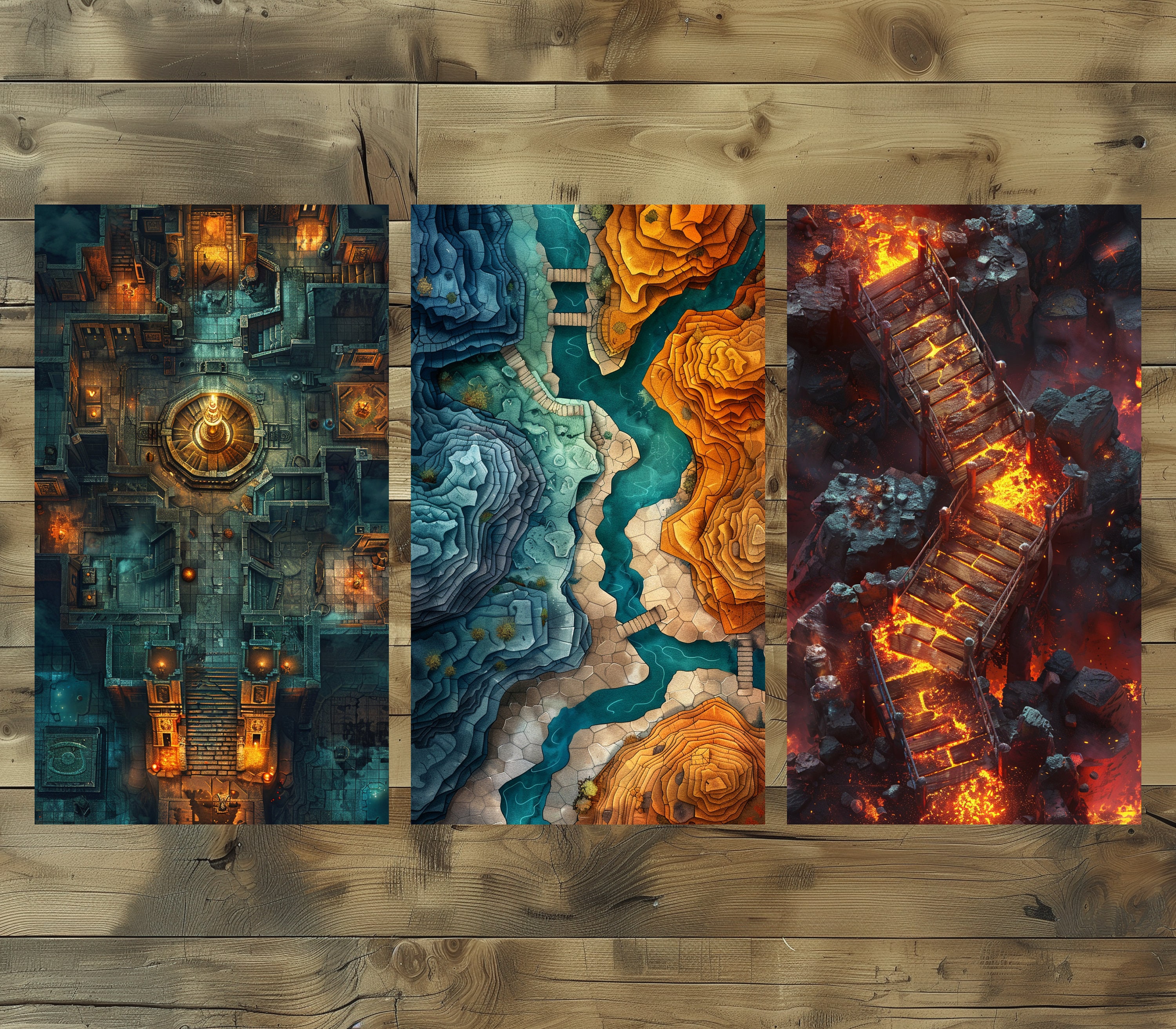 Dungeons and Dragons Battlemaps & Backgrounds Bundle Digital RPG Maps ...