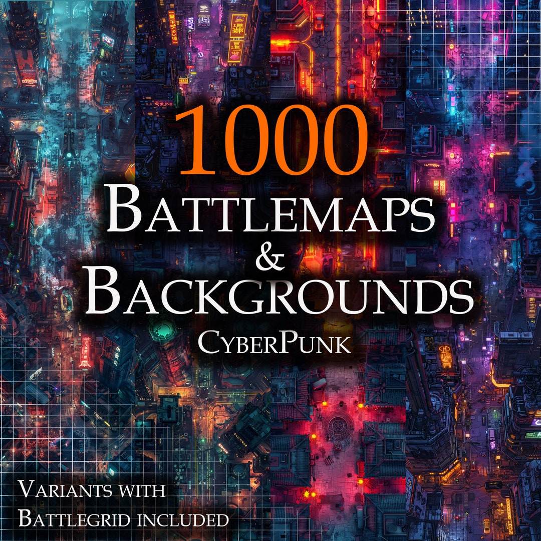 Dungeons and Dragons Battlemaps & Backgrounds in Cyberpunk Theme ...