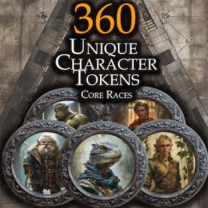 TTRPG Character Bundle Set | Portraits | Token Border Frames ...