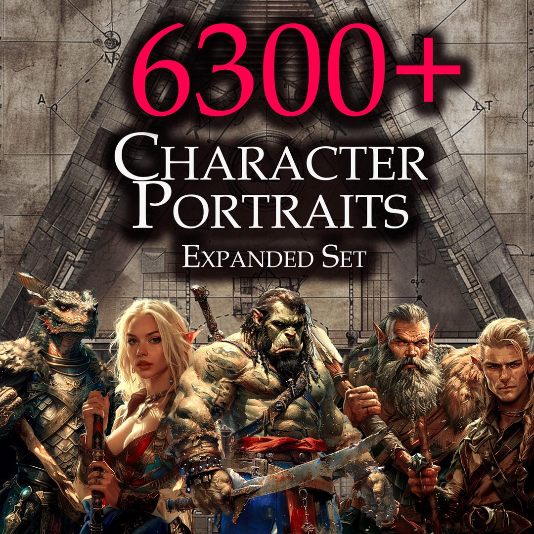 6300+ Character Portraits – Expanded Set (dnd Compatible) Digital ...
