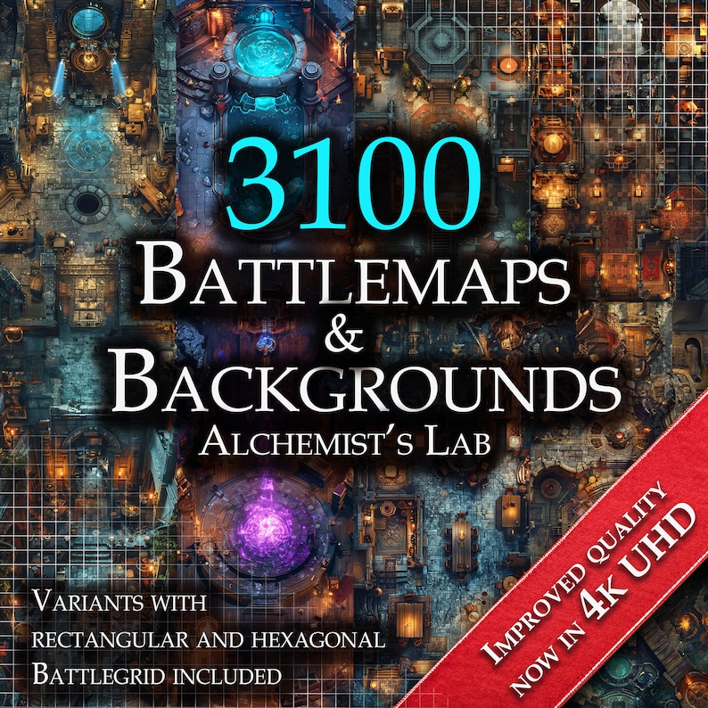 3100 Alchemist’s Lab Battlemaps and Backgrounds (dnd Compatible ...