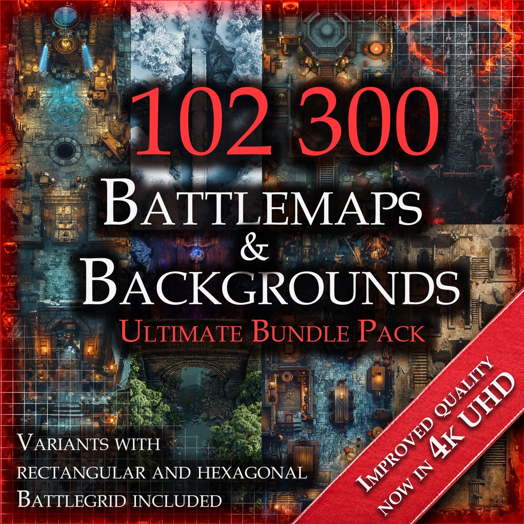 Dungeons and Dragons Battlemaps & Backgrounds Bundle Digital RPG Maps ...