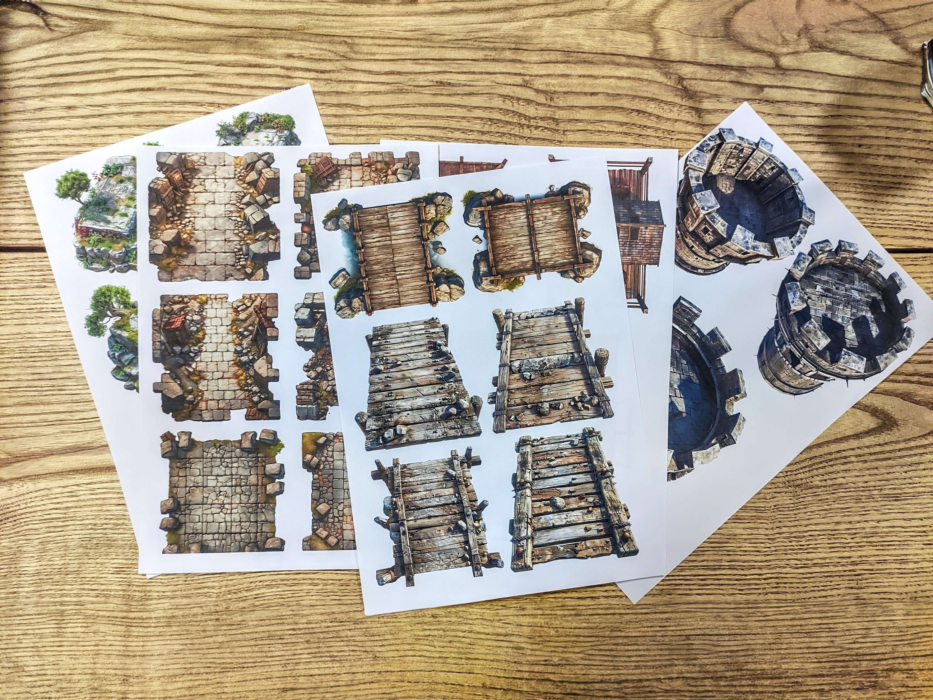 Fantasy RPG Maps Cutout Element Puzzle, Printable PDF, Transparent ...