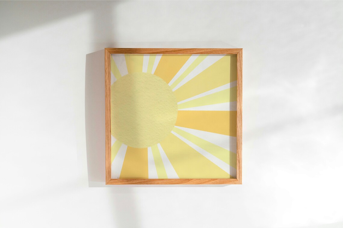 Sunrise Wall Art Print, Digital Art Print, Playroom Decor, Nursery Art ...
