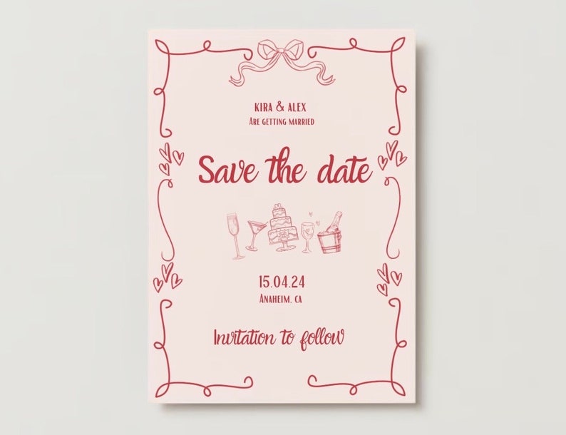 Editable Wedding Invitation Set - Etsy