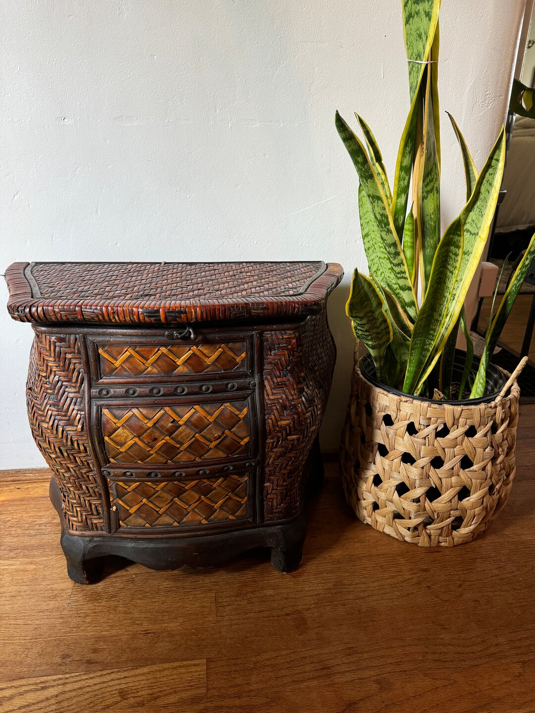 Adorable American Vintage Rattan Chest - Etsy