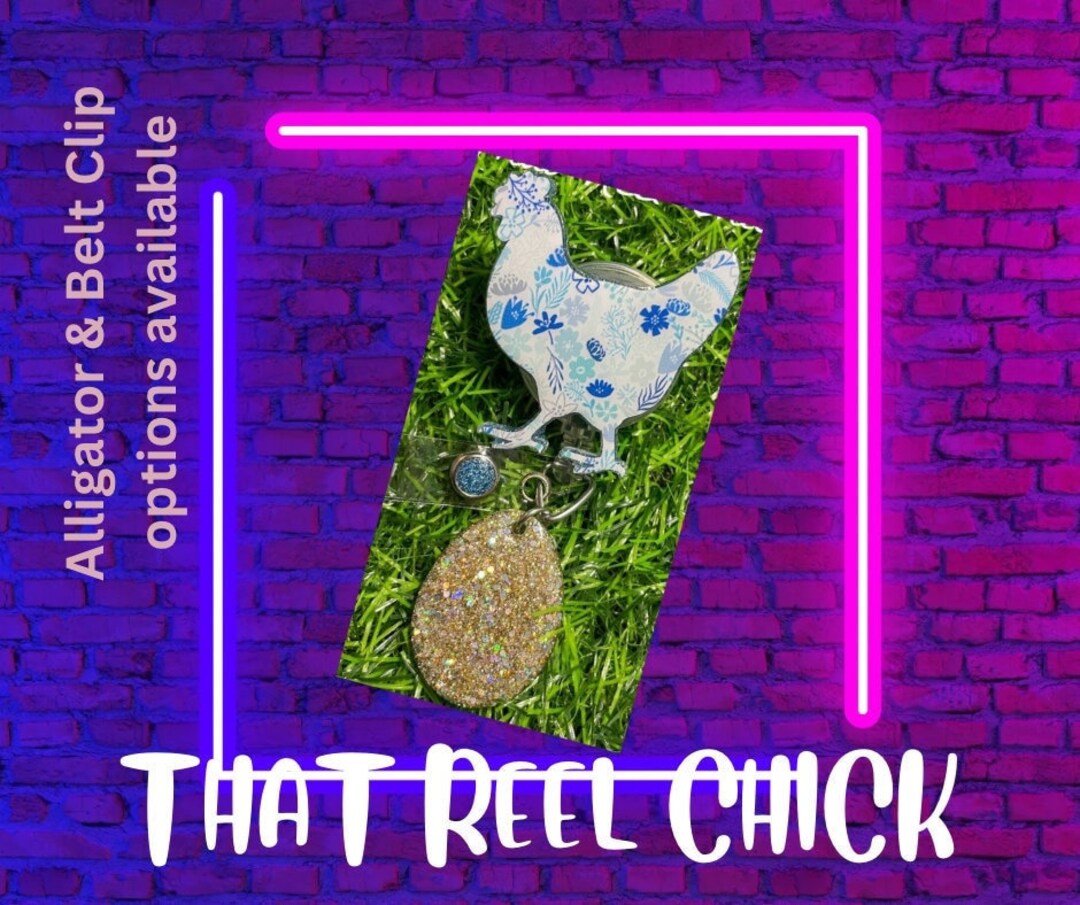 Chicken and Egg Badge Reel, Chicken Badge Reel,pediatric Badge Reel ...