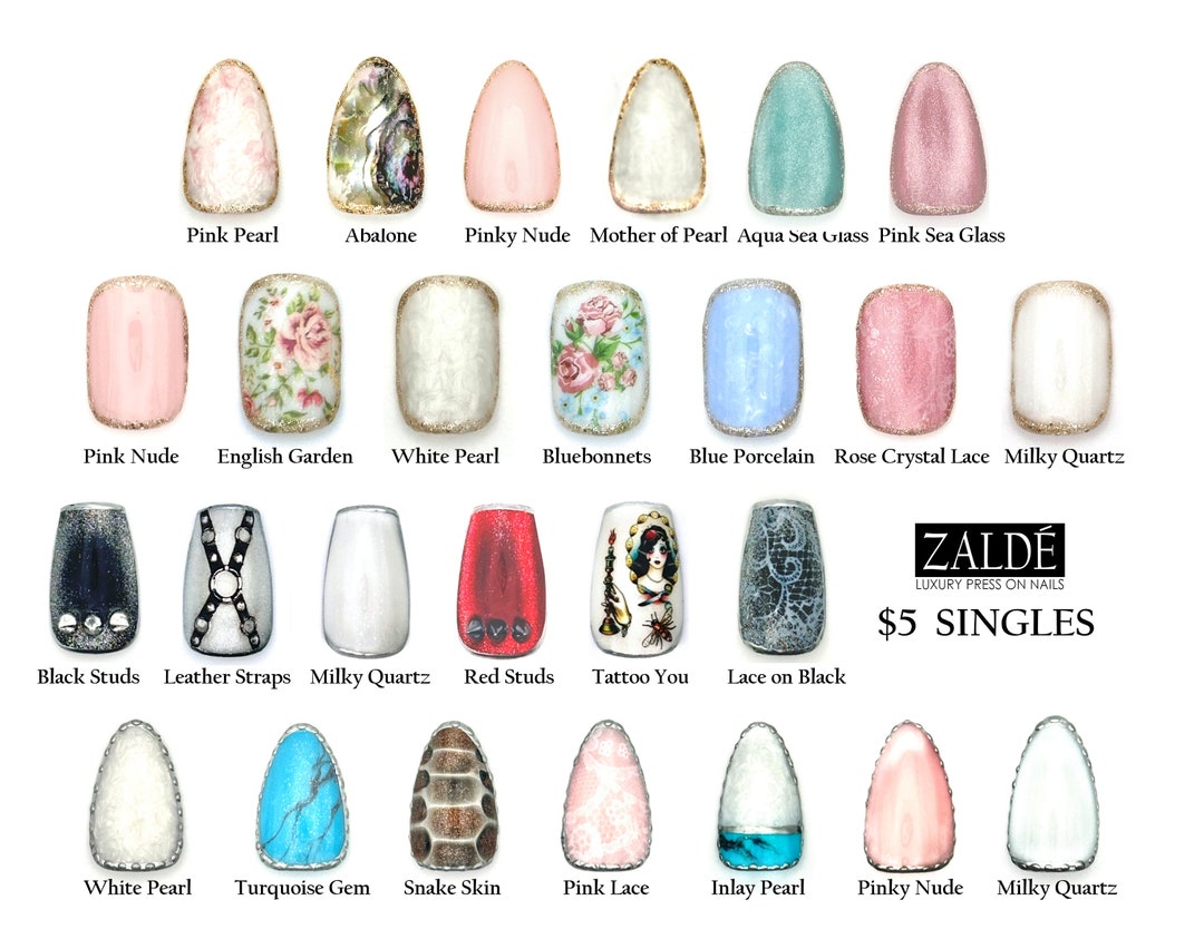 Single Nails by ZALDE Luxury Press on Nails ~ Custom Mix and Match ...