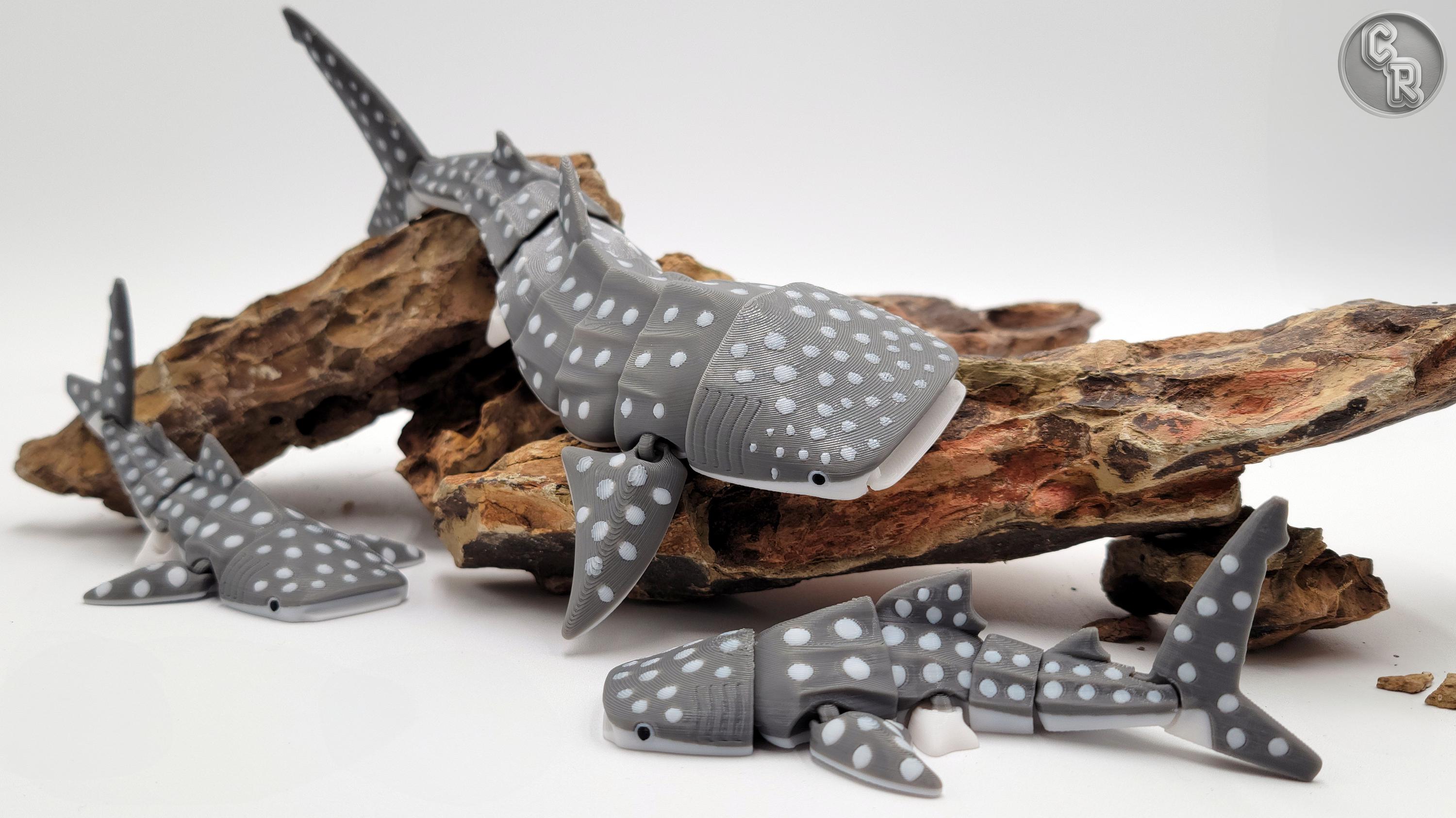 Mini Whale Shark Fidget Toy - Unique Articulated 3D Printed Marine ...