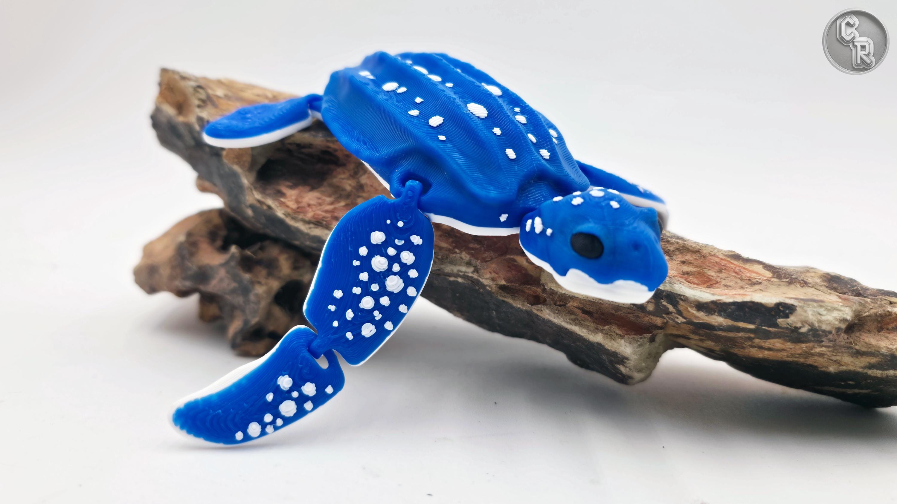Articulated Leatherback Sea Turtle Fidget Toy - Flexible Miniature ...