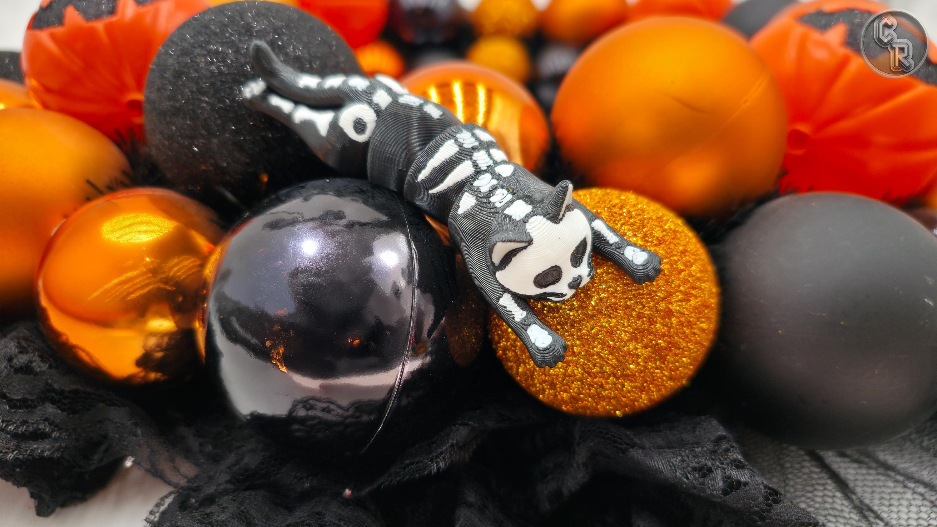 Skeleton Cat Fidget Toy & Keychain - Spooky Feline Articulated 3D ...