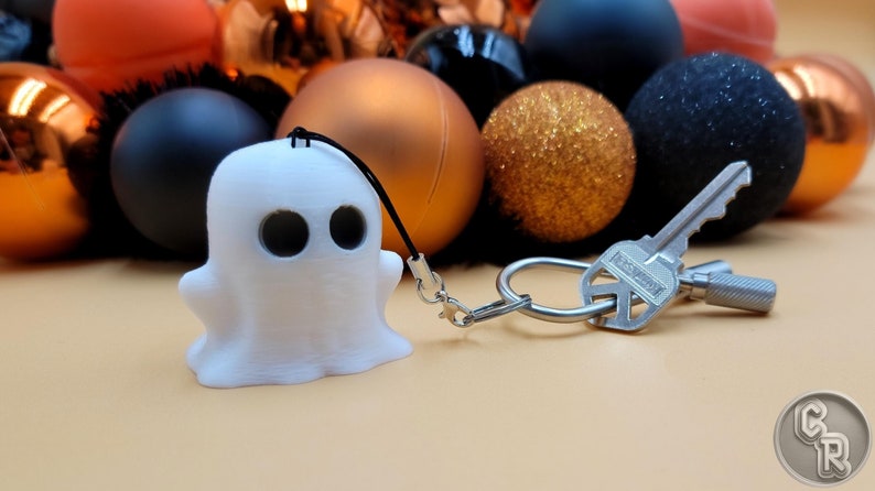 Mini Ghost Keychain - Spooky Halloween Bag Hanger & Accessory ...
