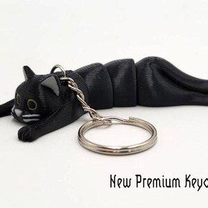 3D Printed Flexible Cat Keychain - Miniature Gift for Feline Lovers - Etsy