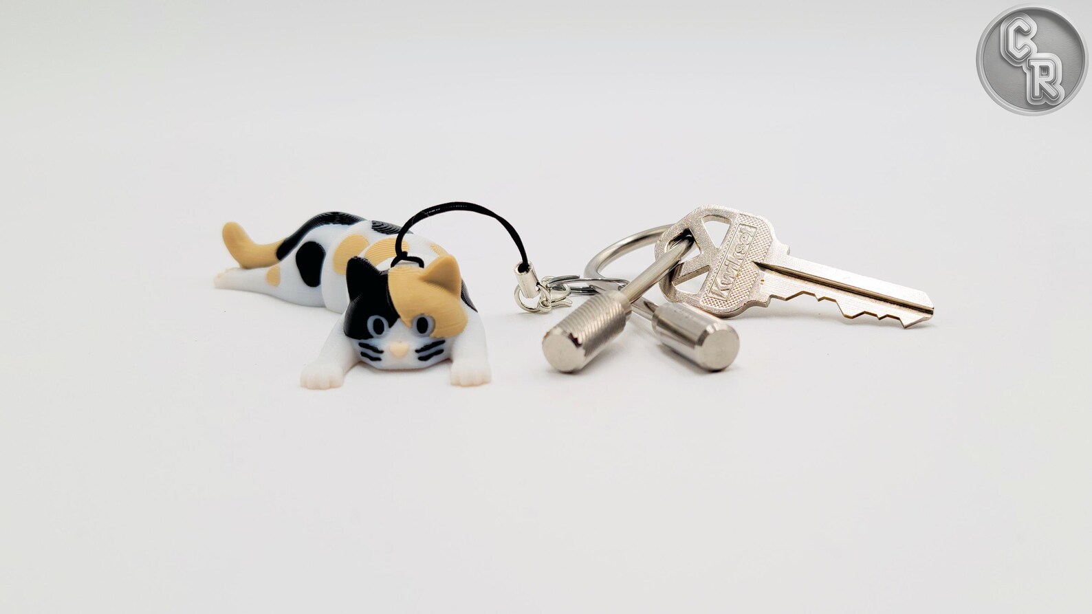 Mini Calico Cat Fidget Toy Keychain - Unique Articulated 3D Printed ...