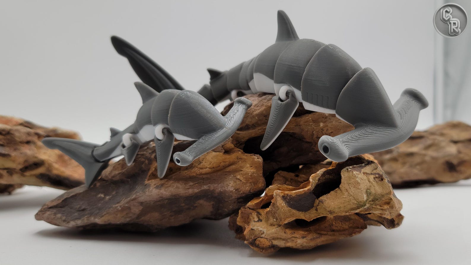 Articulated Mini Hammerhead Shark Fidget Toy - Unique 3D Printed Marine ...