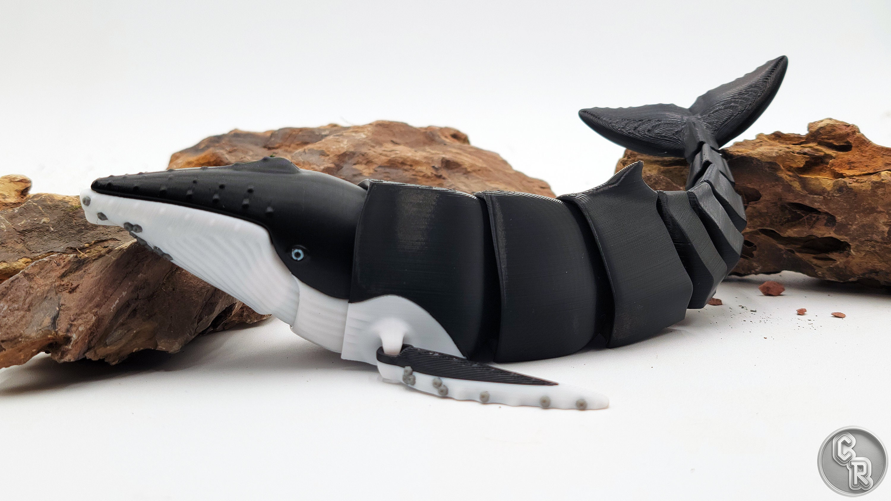 Flexible 3D Printed Humpback Whale Toy - Unique Marine Biology Gift ...
