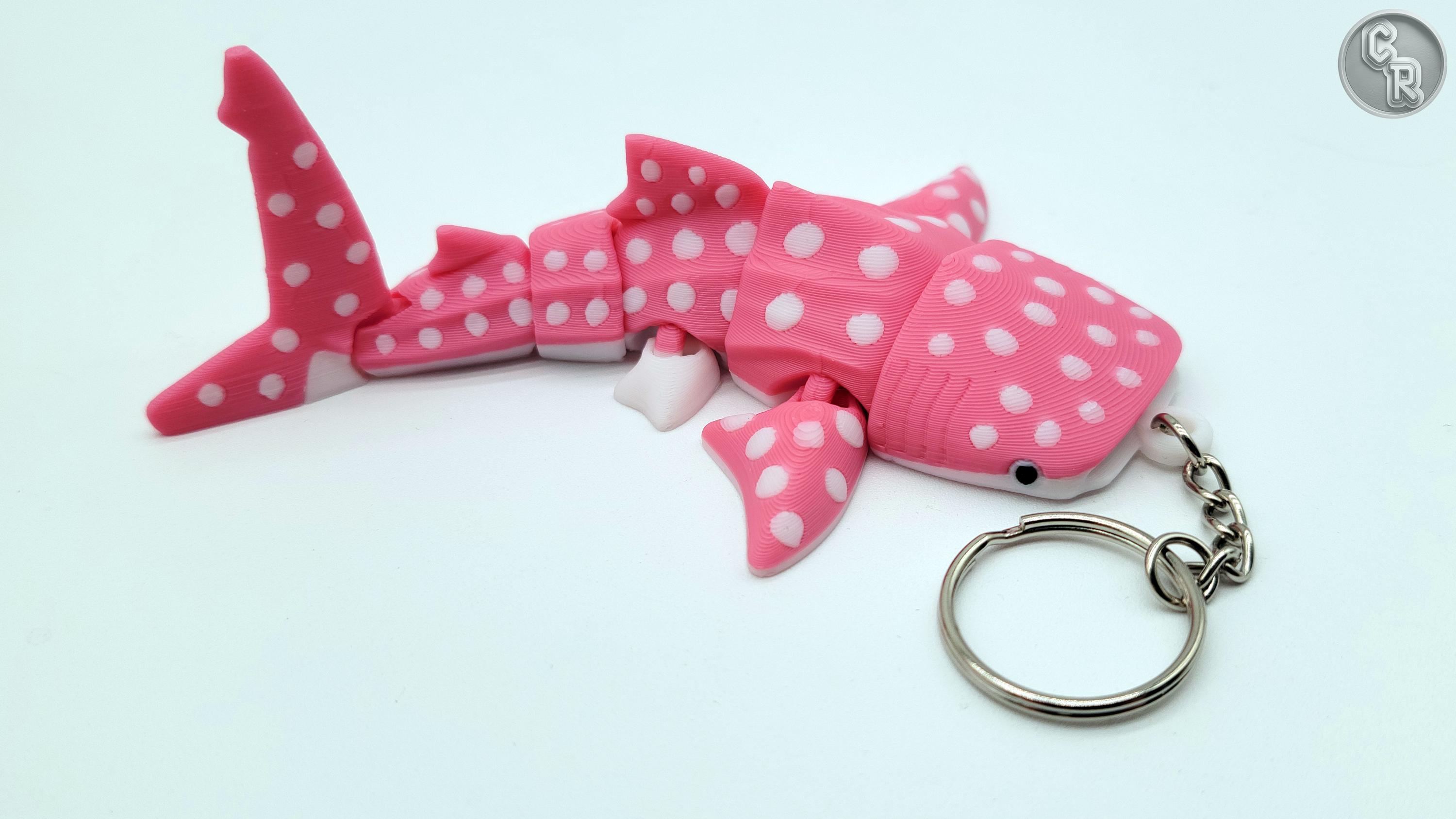 Pink Whale Shark Keychain: Articulated 3D Printed Fidget Toy - Etsy