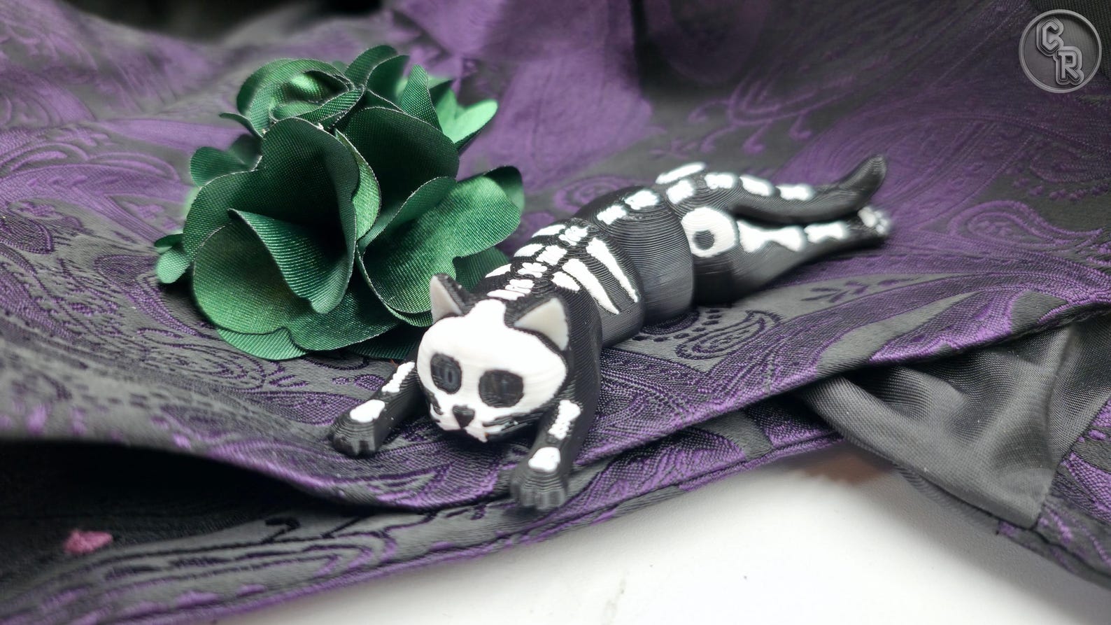 Skeleton Cat Fidget Toy & Keychain - Spooky Feline Articulated 3D ...