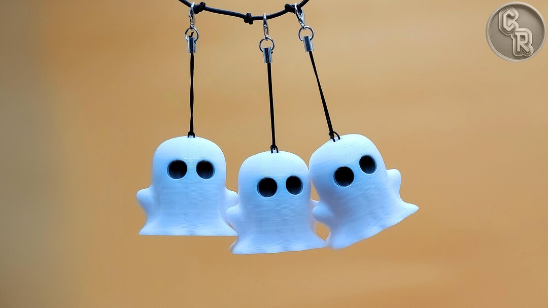 Mini Ghost Keychain - Spooky Halloween Bag Hanger & Accessory ...