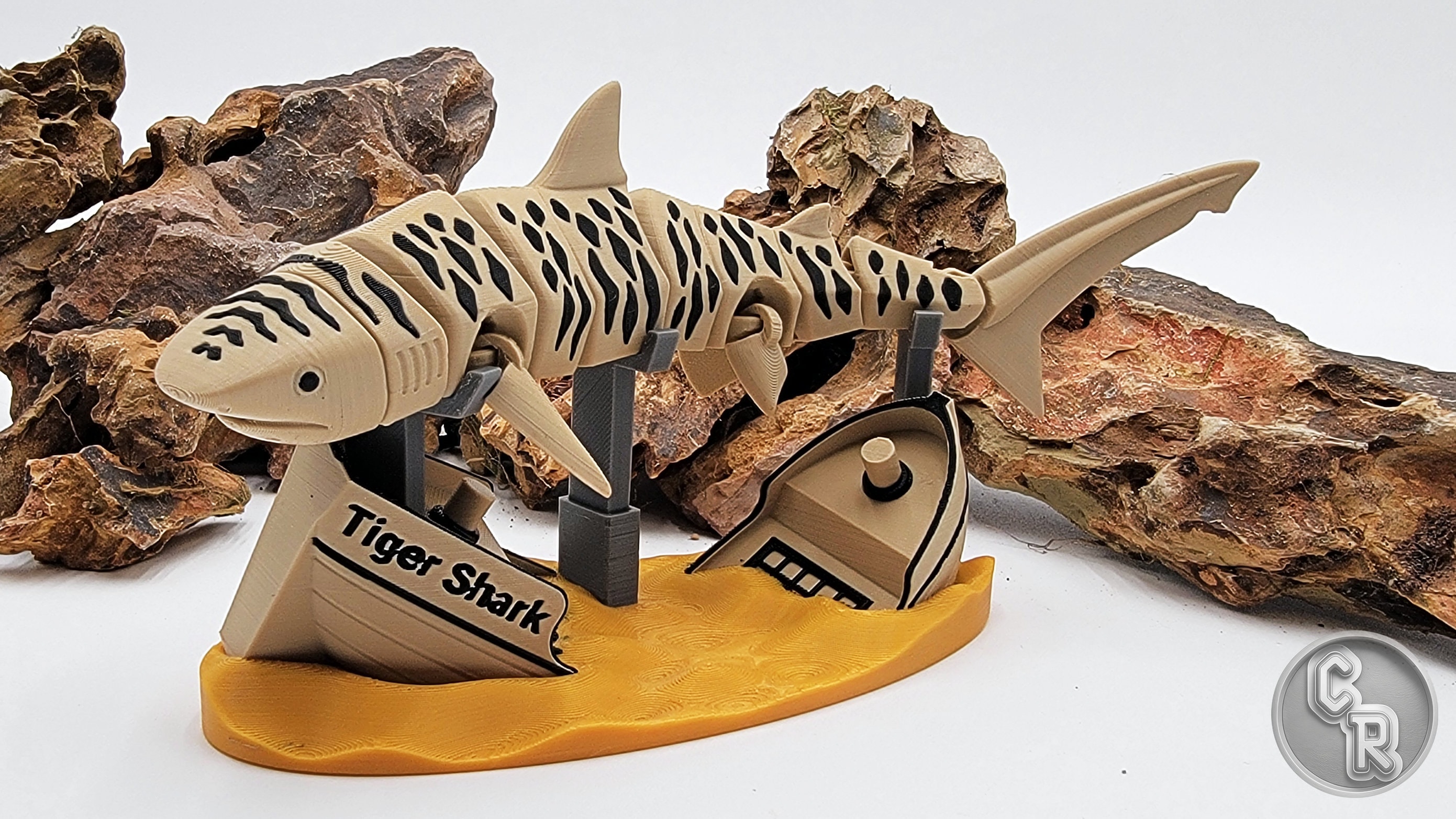 Unique 3D Printed Tiger Shark Fidget Toy - Marine Biology Gift and ...