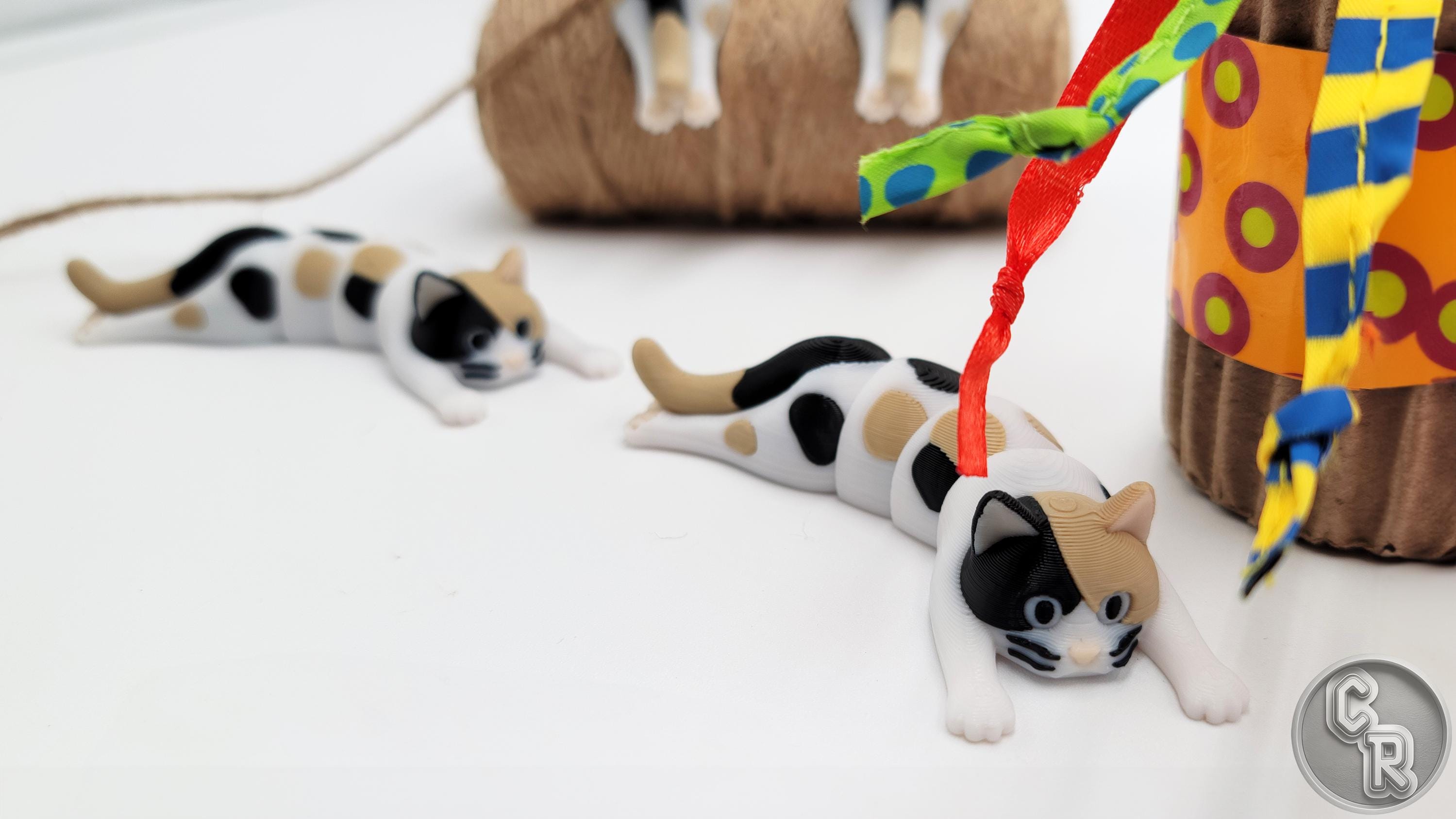Flexible Calico Cat Fidget Toy - Unique 3D Printed Miniature Gifts for ...