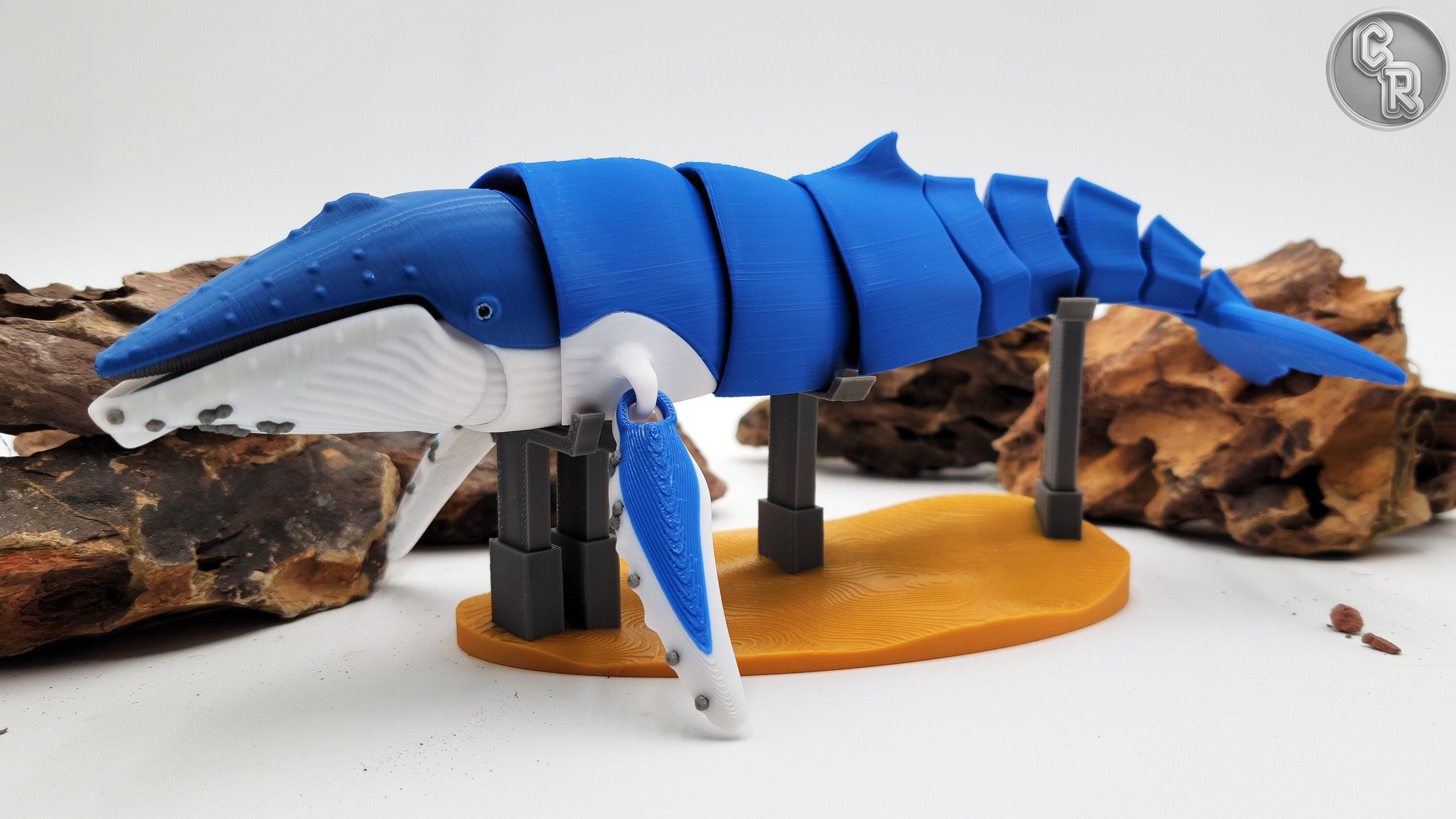 Flexible 3D Printed Humpback Whale Toy - Unique Marine Biology Gift ...