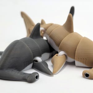 Articulated Mini Hammerhead Shark Fidget Toy - Unique 3D Printed Marine ...