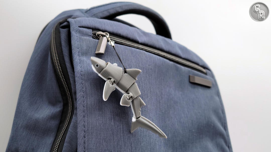 Articulated Mini Shark Fidget Toy and Keychain - Unique 3D Printed ...
