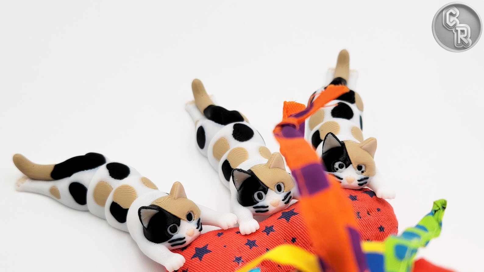 Flexible Calico Cat Fidget Toy - Unique 3D Printed Miniature Gifts for ...