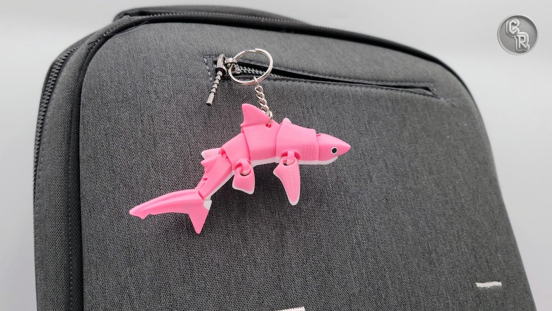 Pink Shark Fidget Toy Keychain: 3D Printed Marine Gift - Etsy