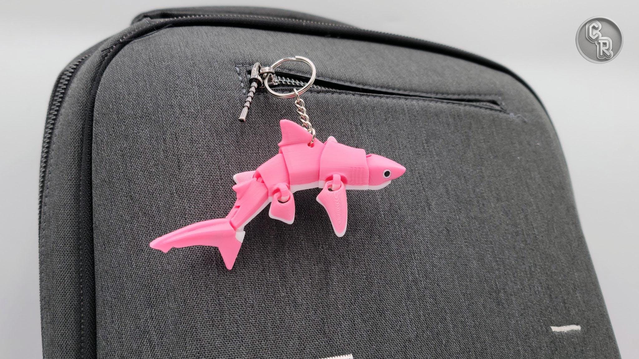 Pink Shark Fidget Toy Keychain: 3D Printed Marine Gift - Etsy
