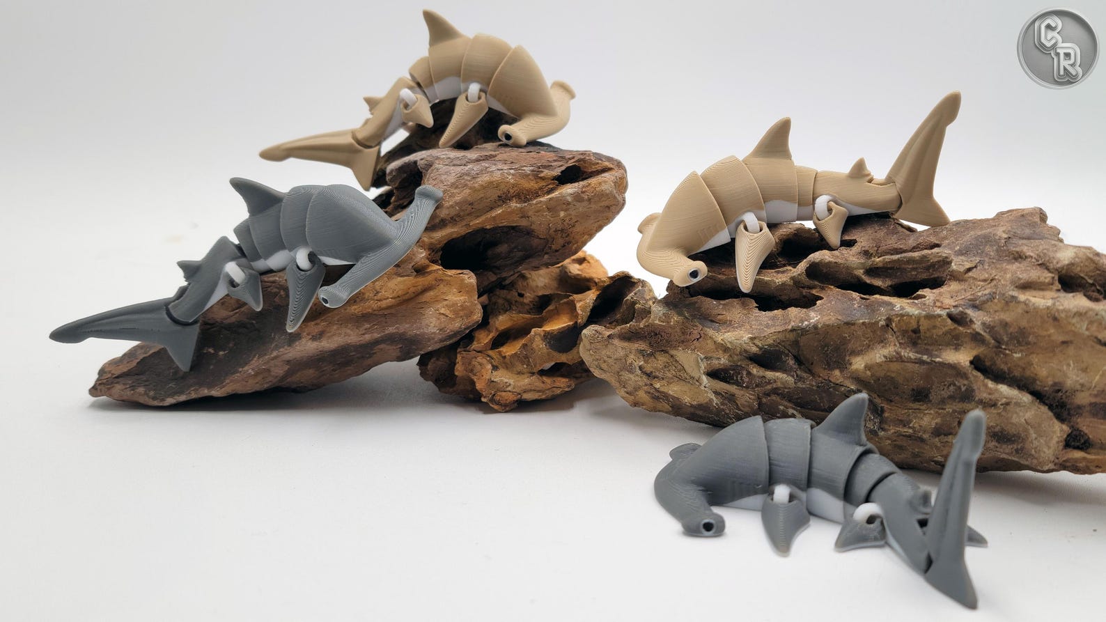 Articulated Mini Hammerhead Shark Fidget Toy - Unique 3D Printed Marine ...