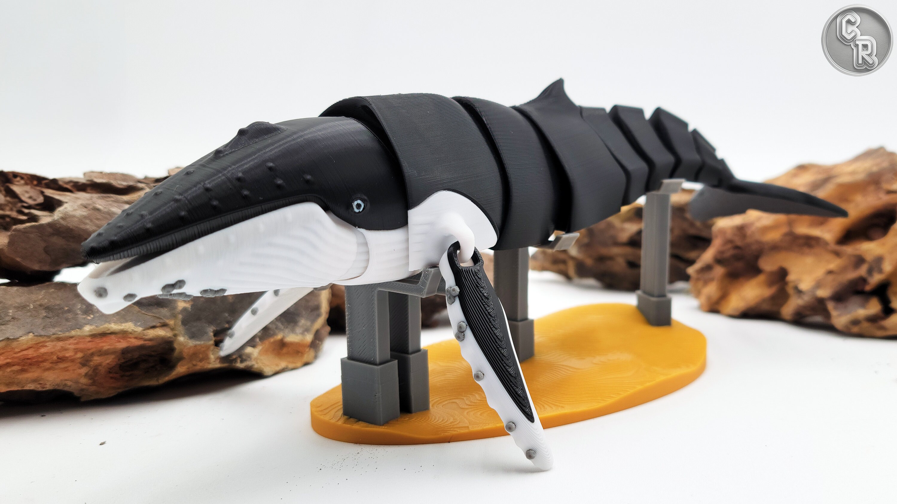 Flexible 3D Printed Humpback Whale Toy - Unique Marine Biology Gift ...