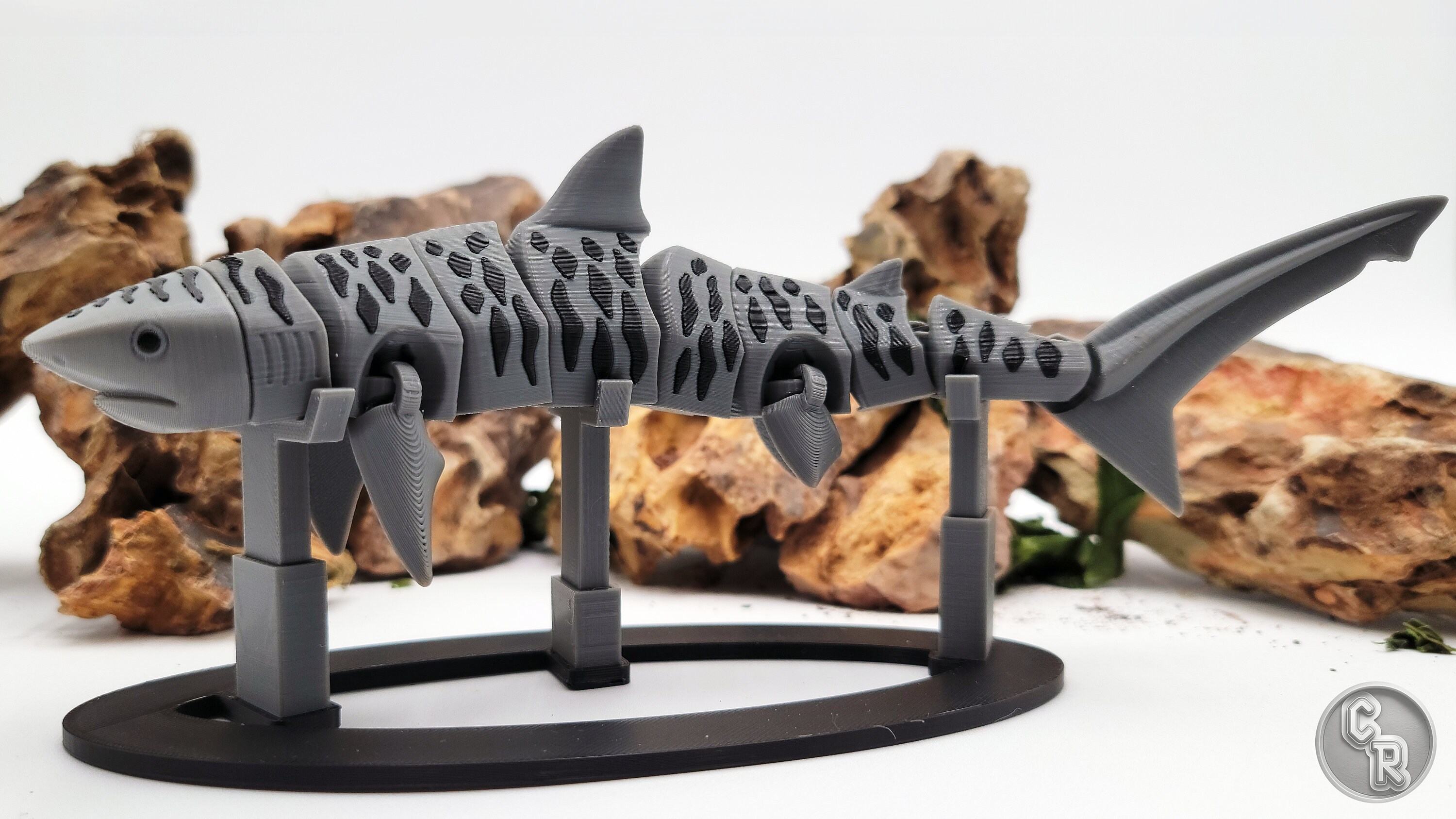 Unique 3D Printed Tiger Shark Fidget Toy - Marine Biology Gift and ...