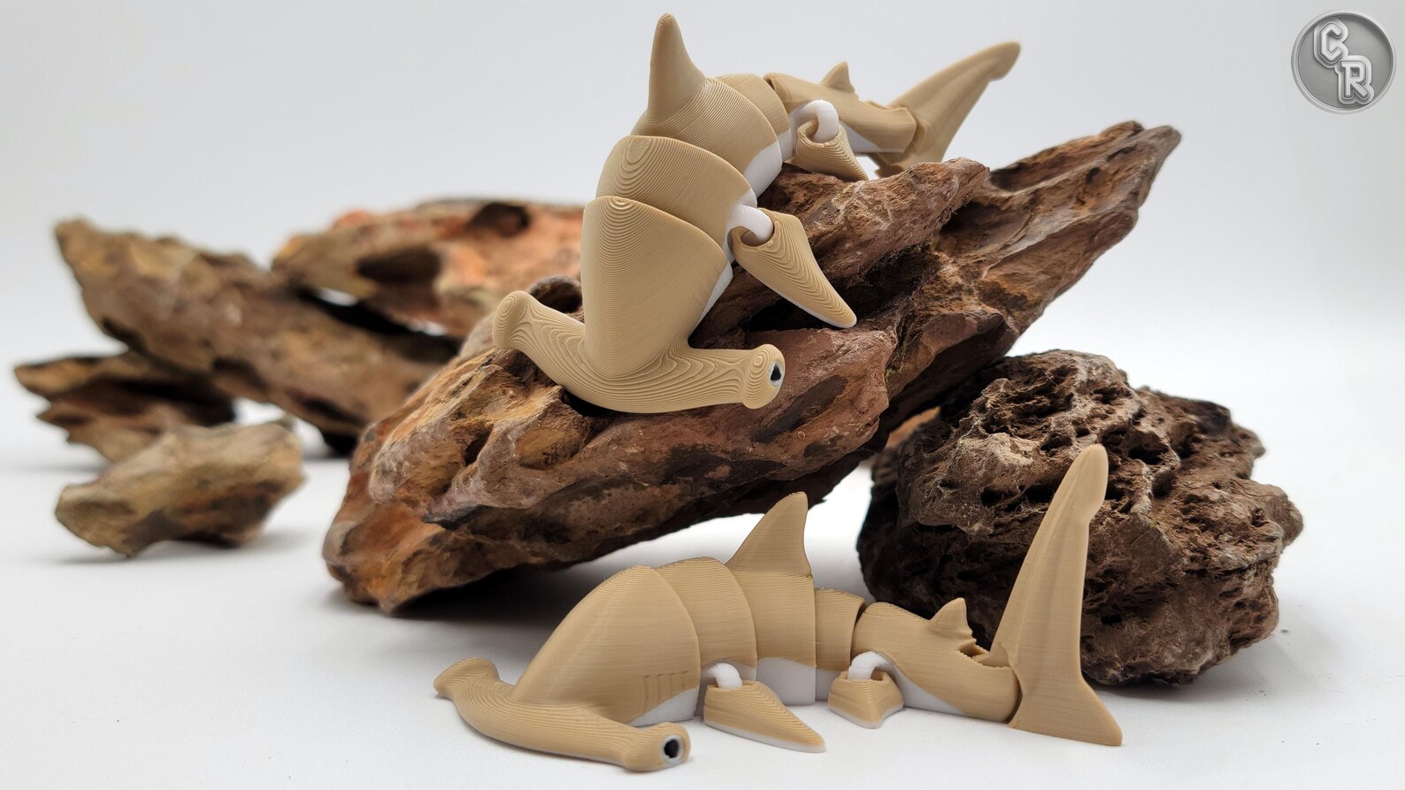 Articulated Mini Hammerhead Shark Fidget Toy - Unique 3D Printed Marine ...