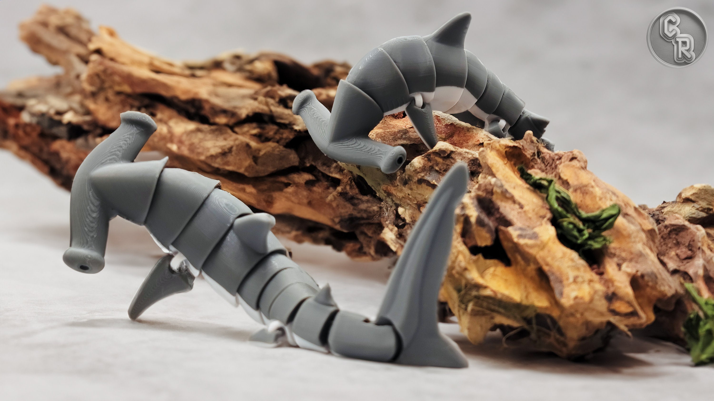 Articulated 3D Printed Hammerhead Shark Fidget Toy - Unique Marine ...