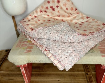 Crochet/super Snuggly Flannel Blanket. Baby Children Blanket Frog ...