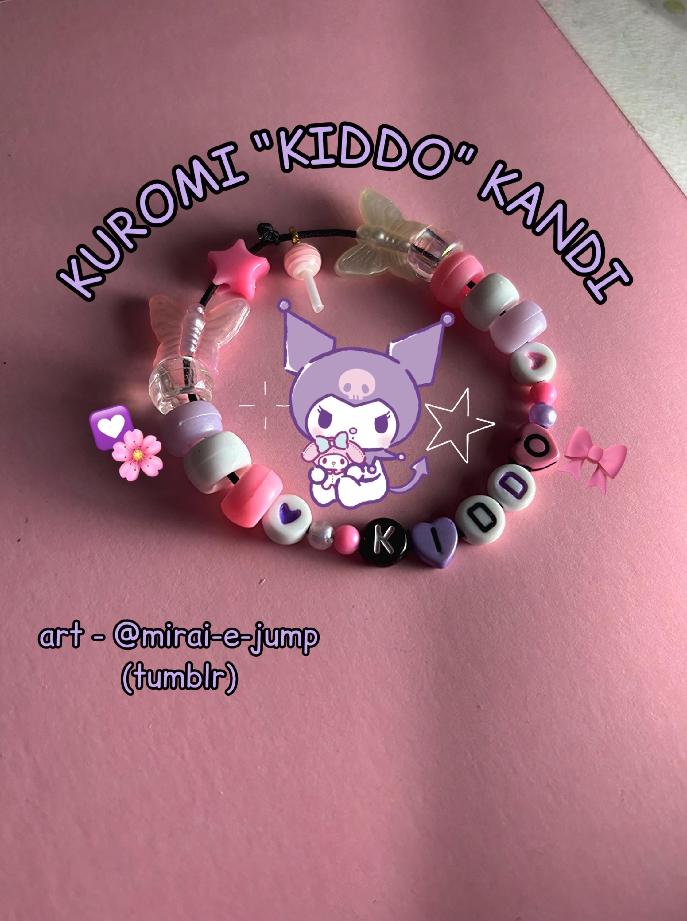 Kuromi Sanrio Kandi Bracelet Sanrio, Cutecore, Kidcore, Kawaii, Cute ...