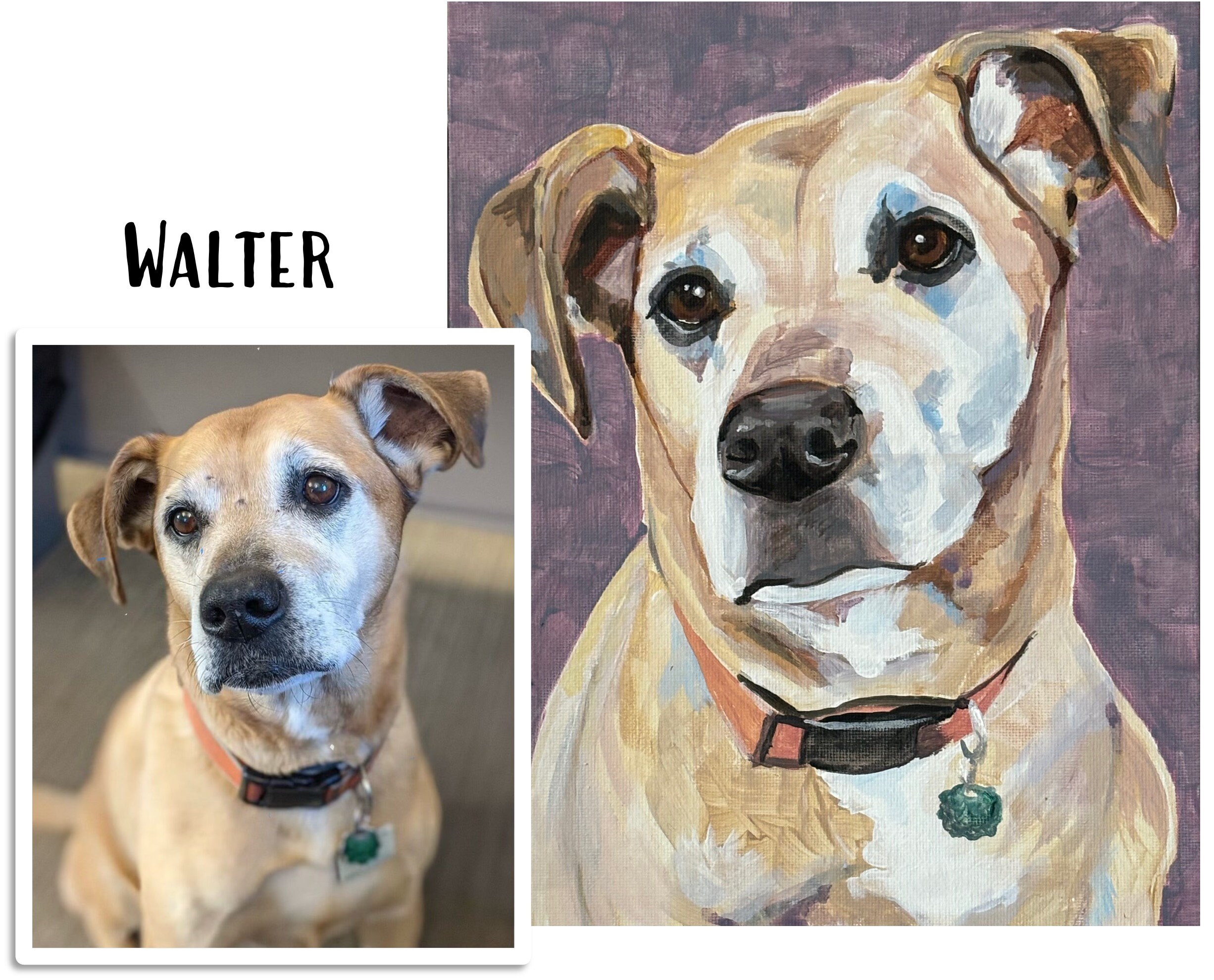 Custom Hand-painted Pet Portrait on Canvas - the Ultimate Gift! - Etsy