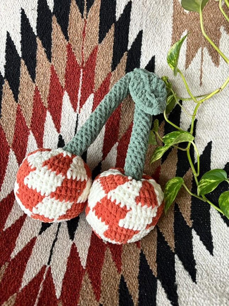 Checkered Cherries Crochet Pattern | PDF Crochet Pattern | Crochet ...
