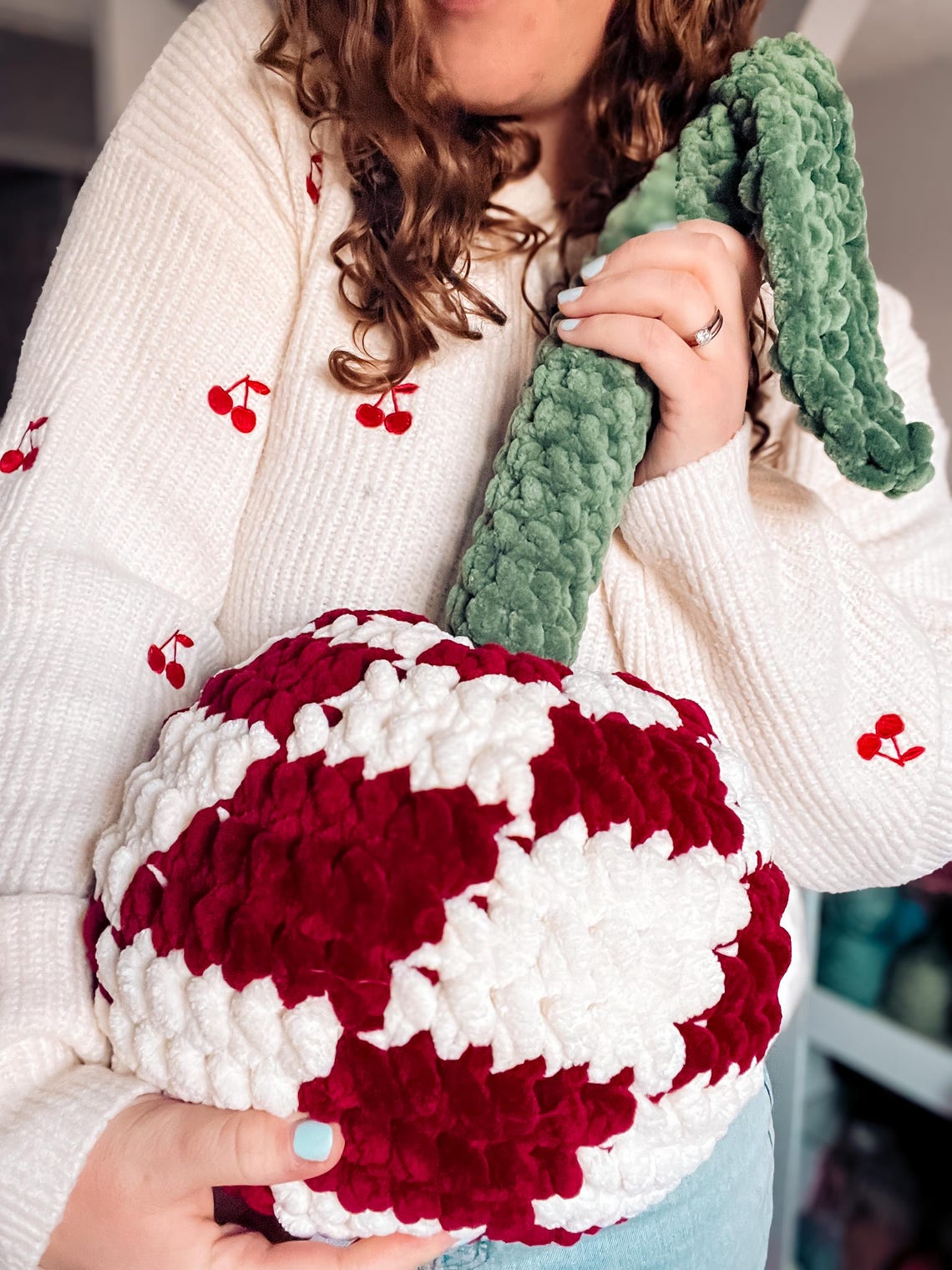 Checkered Cherries Crochet Pattern: Retro Home Decor (PDF Pattern) - Etsy