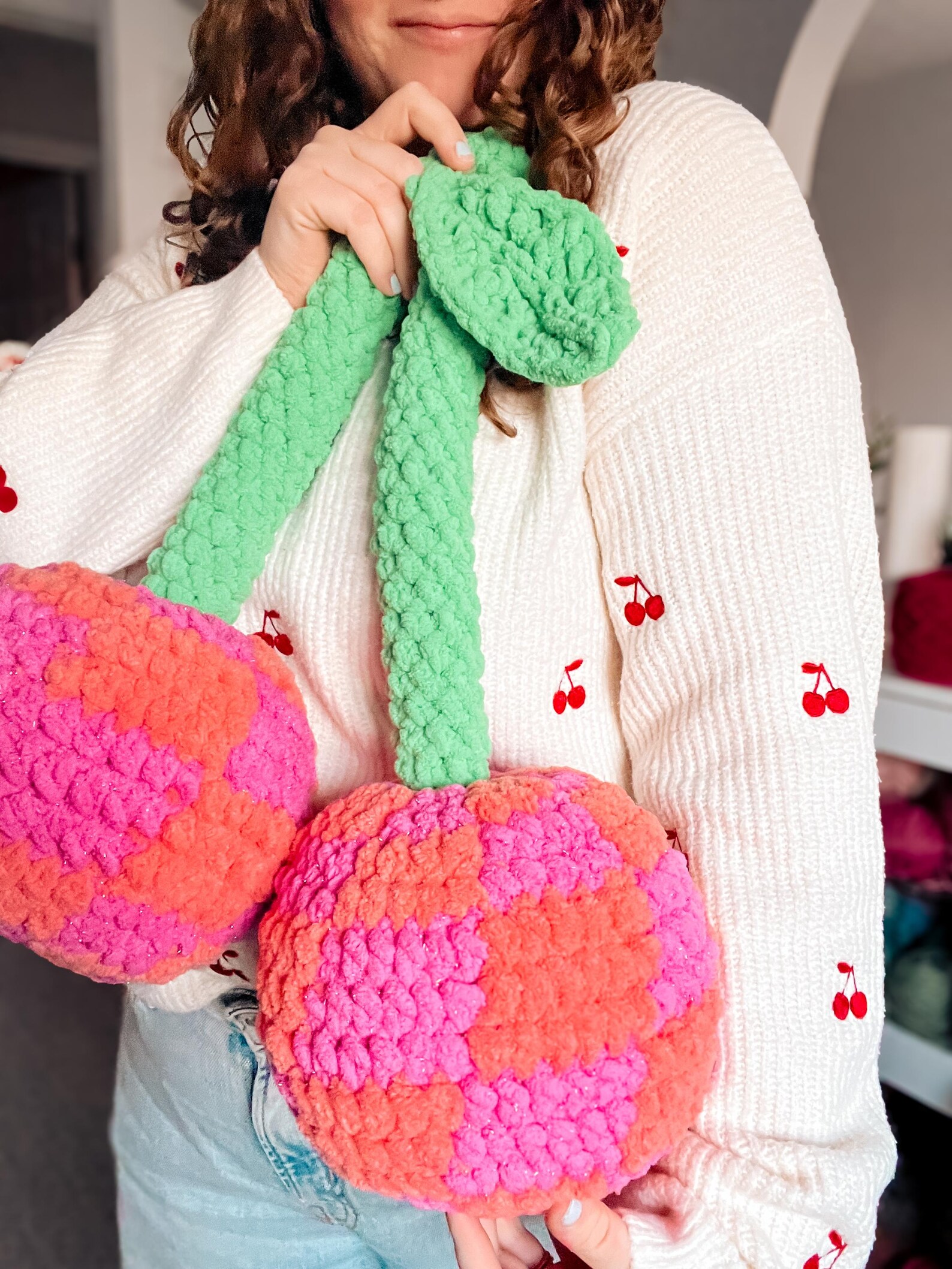 Checkered Cherries Crochet Pattern | PDF Crochet Pattern | Crochet ...