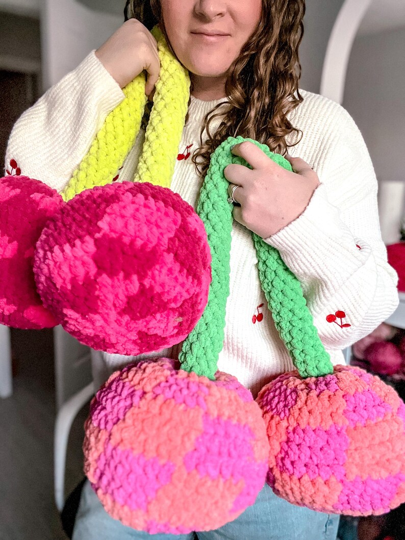 Checkered Cherries Crochet Pattern | PDF Crochet Pattern | Crochet ...