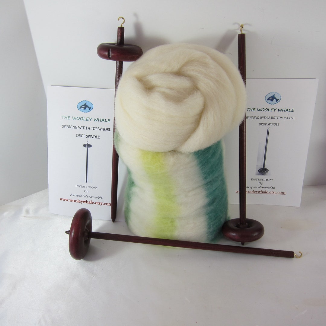 Deluxe Drop Spindle Yarn Spinning Kit With Standard Top and - Etsy